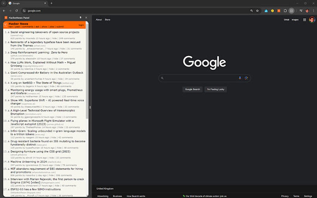 HackerNews Panel Google Chrome 용 - 확장 프로그램 다운로드