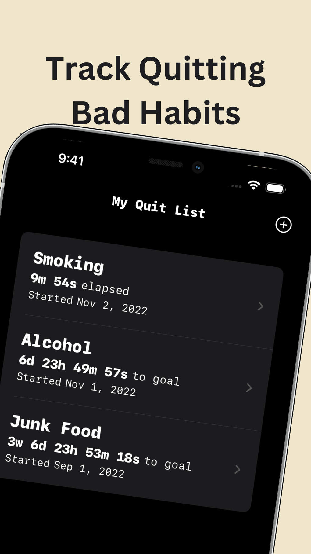 Quit Habit Sober Tracker for iPhone - Download