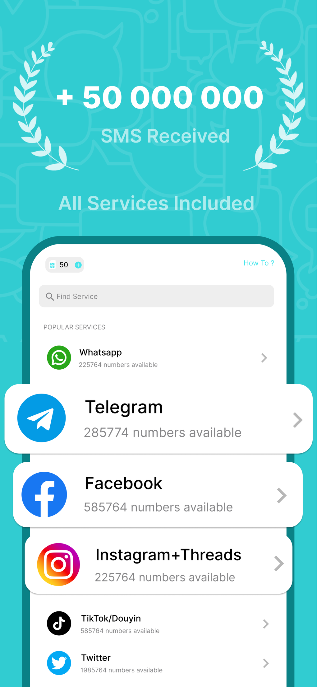 SimCode - Receive SMS Virtual para iPhone - Descargar