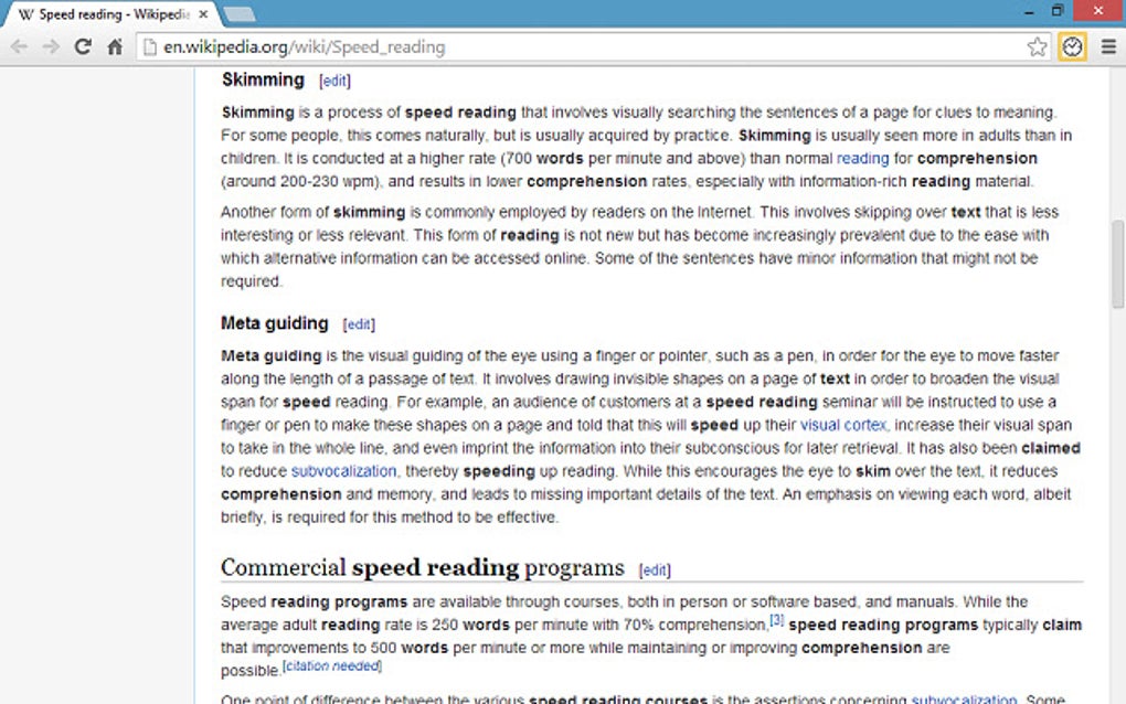Diagonal Reading para Google Chrome - Extensión Descargar