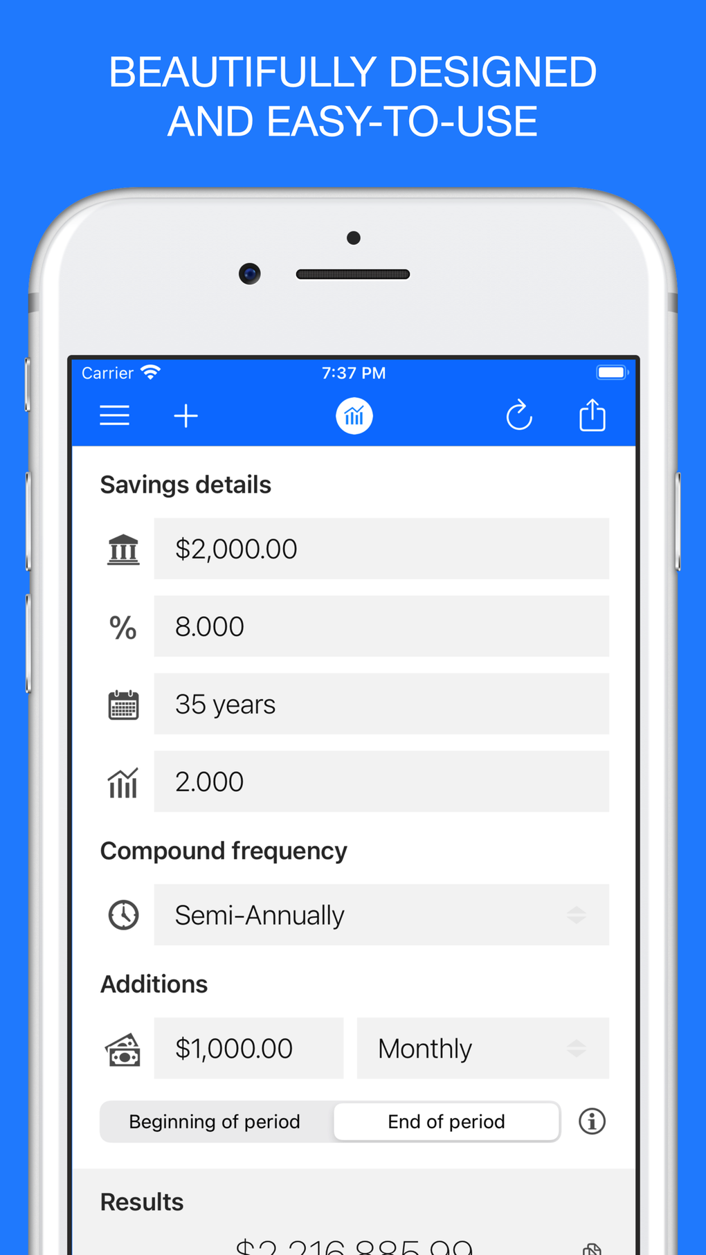 Compound Interest Calc para iPhone - Download