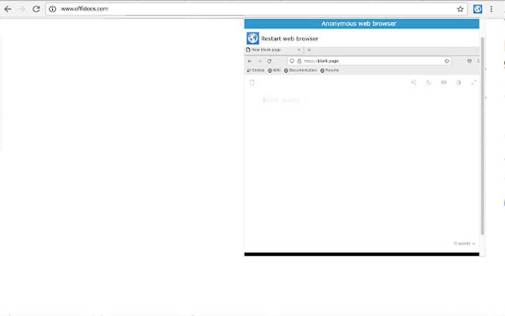 Web browser with anonymous access Google Chrome için - Eklenti İndir