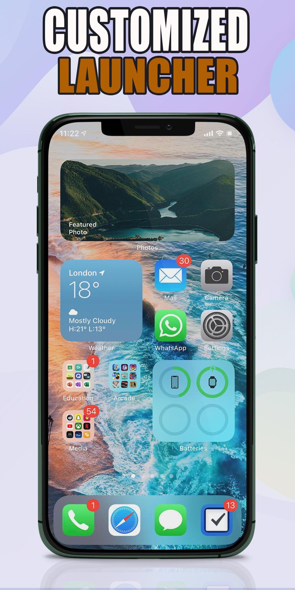 Android 용 Phone 12 Launcher theme for P APK - 다운로드