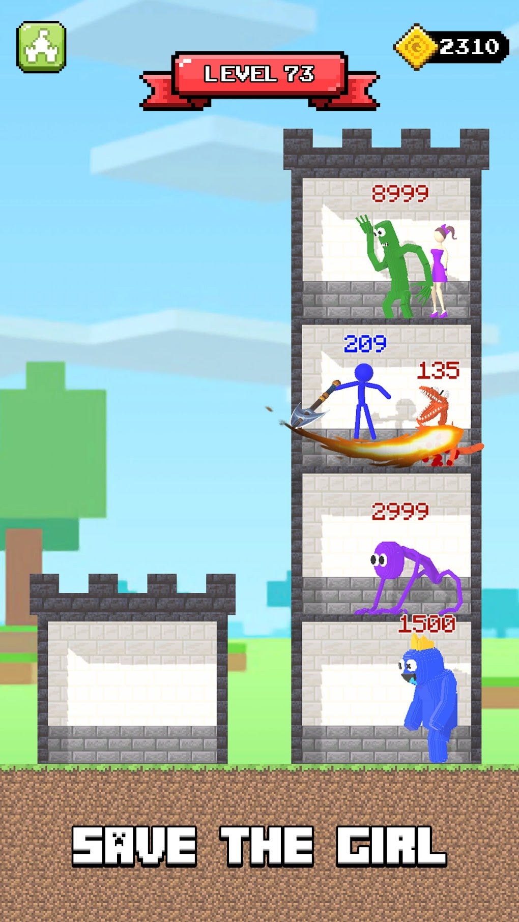 Stickman Tower: Hero Craft War para Android - Descargar