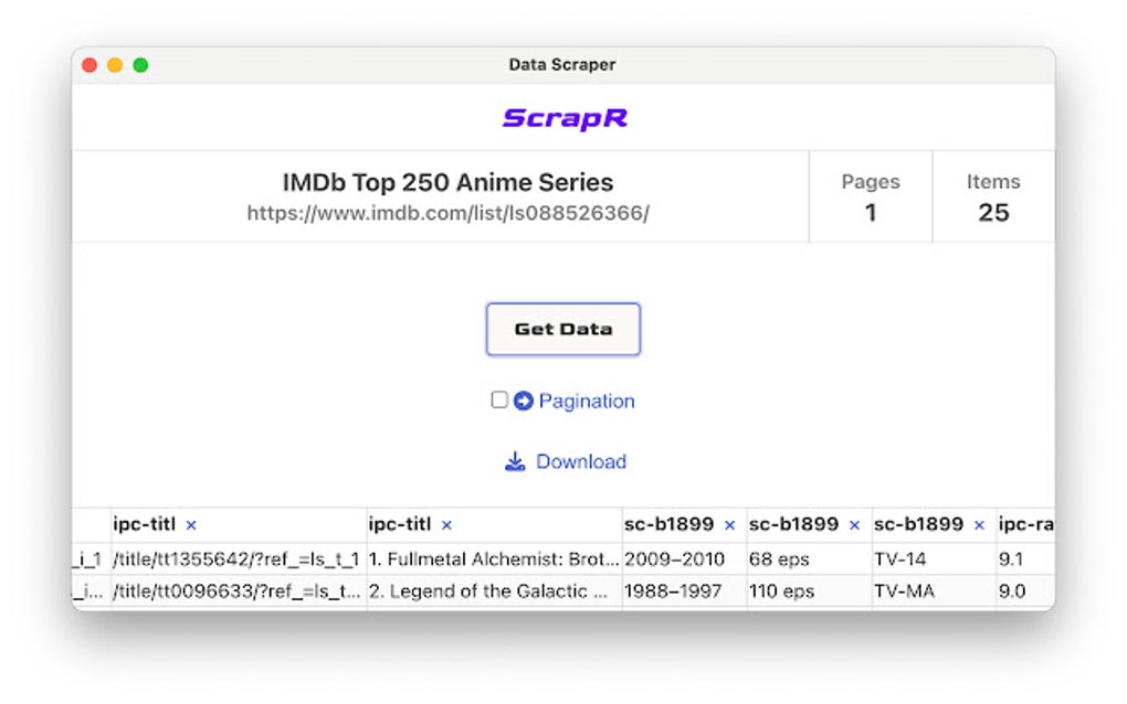 ScrapR สำหรับ Google Chrome - ส่วนขยาย ดาวน์โหลด