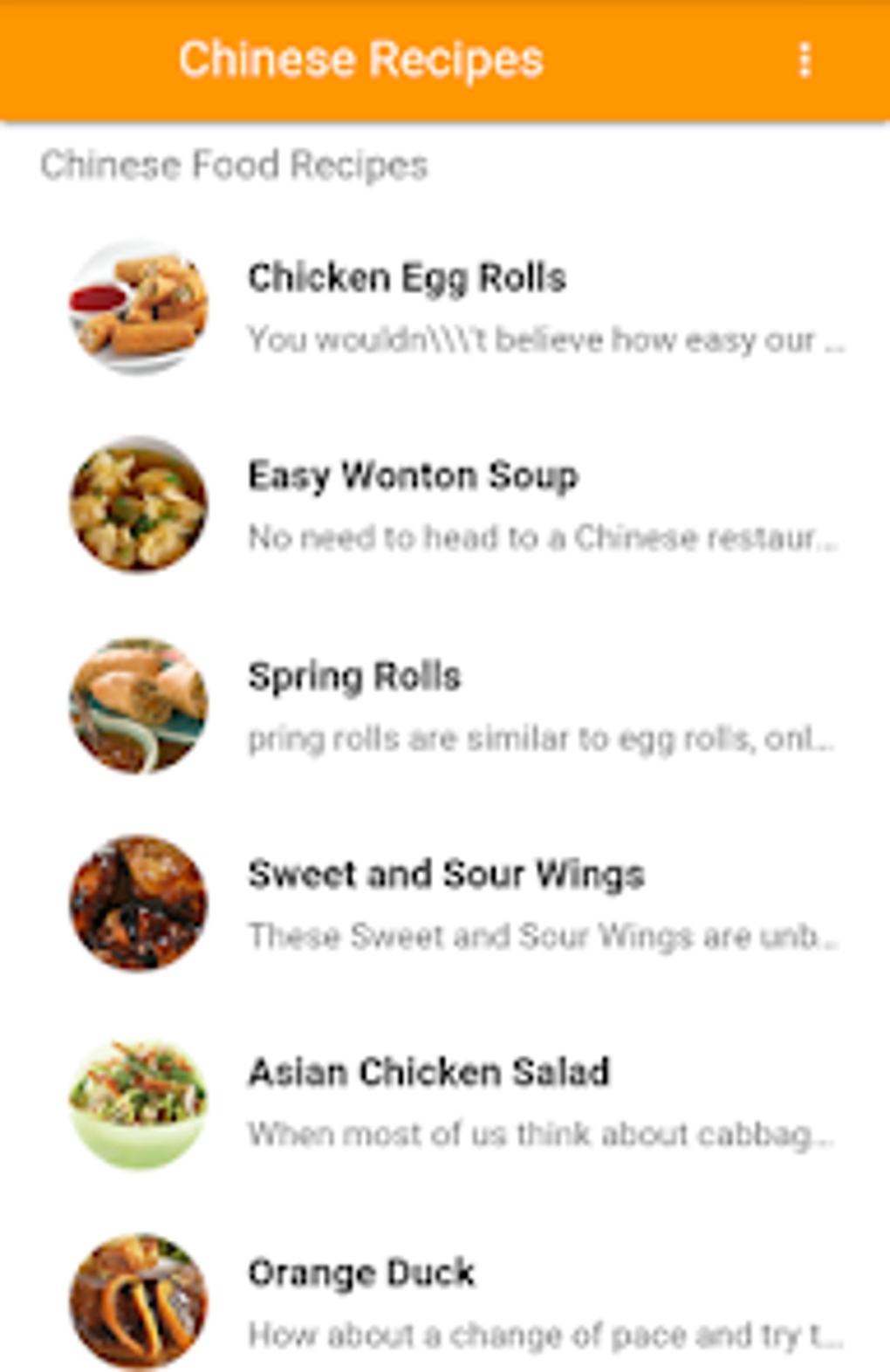 Chinese Recipes for Android - Download