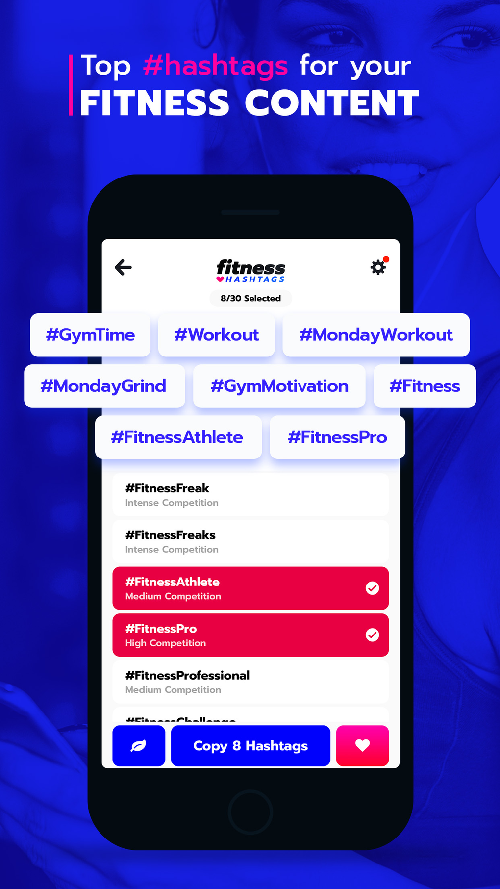 Fitness Hashtags App for iPhone - Download