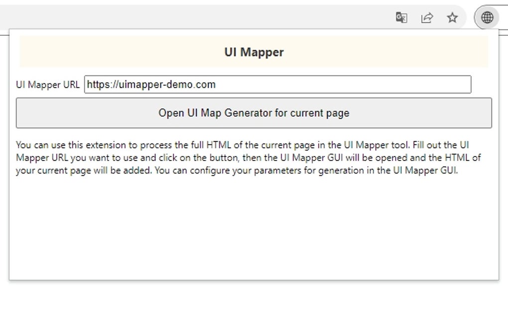 UI Mapper pour Google Chrome - Extension Télécharger