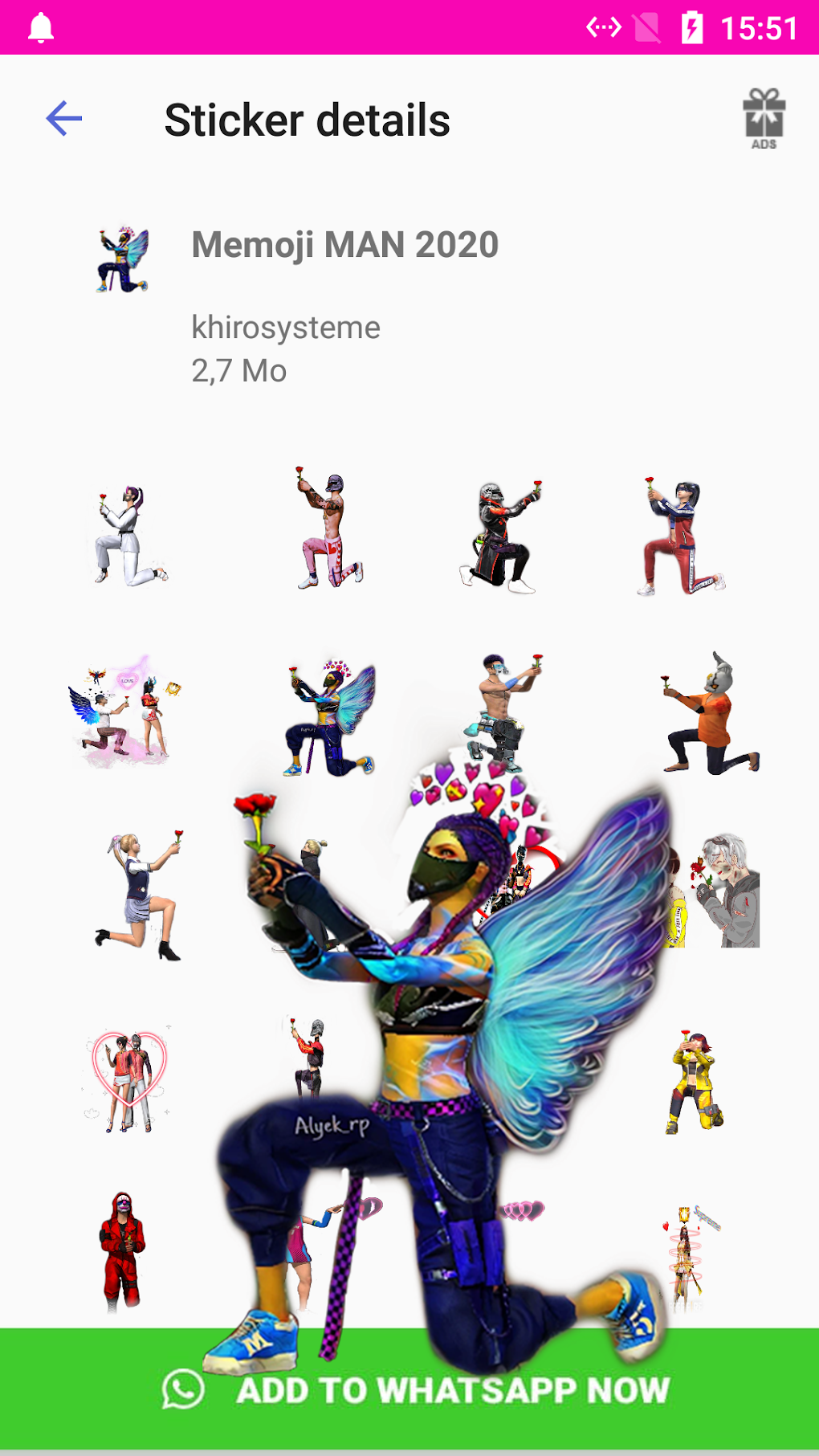 FF Stickers animados for Android - Download