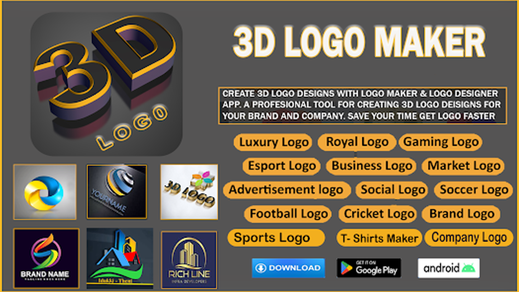 3D Logo Maker per Android - Download