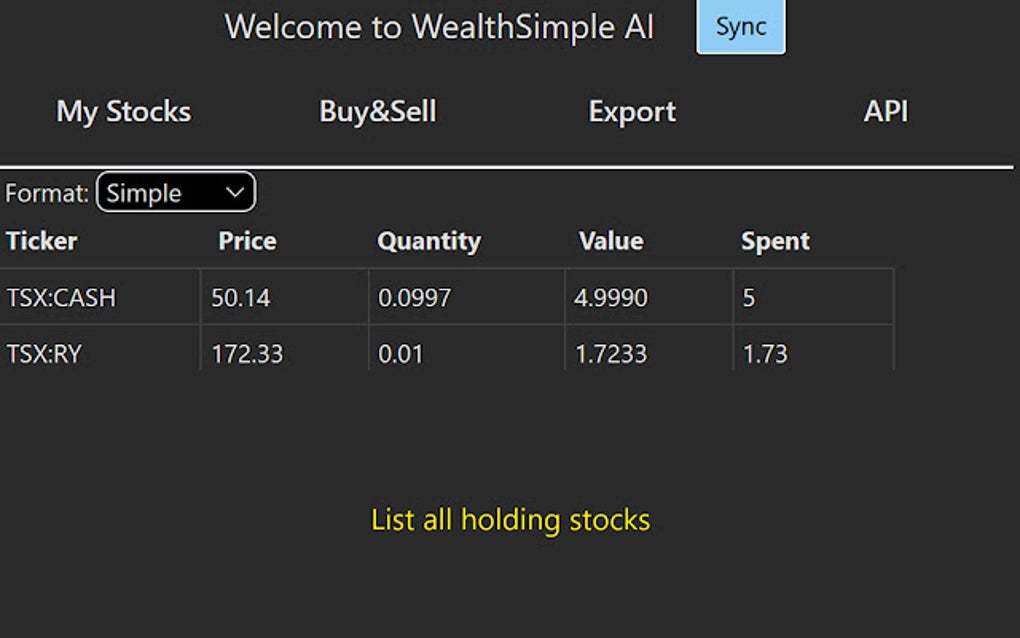 Wealthsimple AI for Google Chrome - Extension Download
