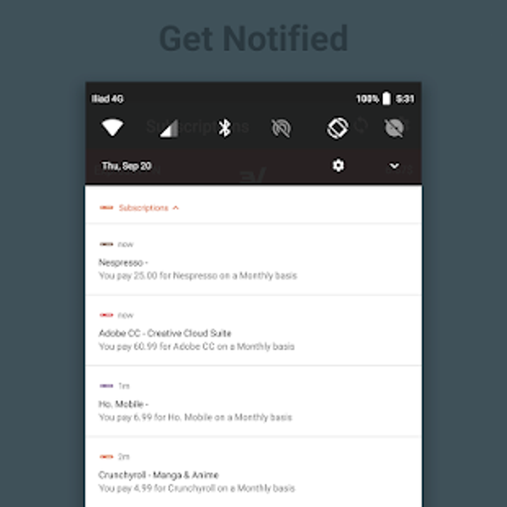Subscriptions - Subscriptions Manager para Android - Descargar