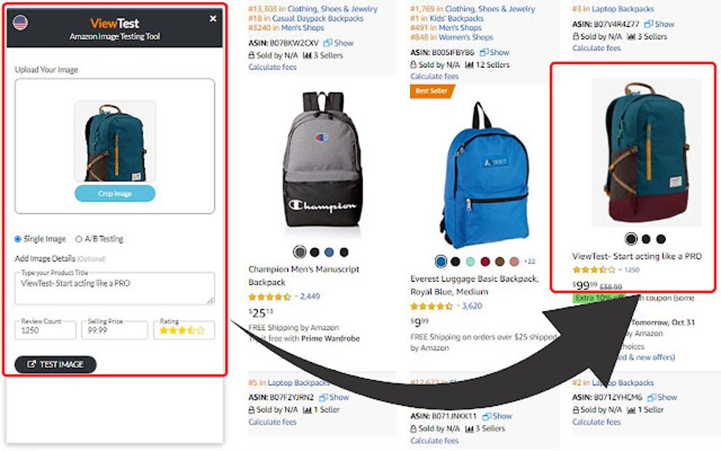 VIEWTEST - Amazon Image Testing Tool Google Chrome 용 - 확장 프로그램 다운로드