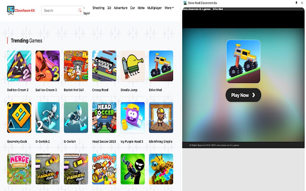 Drive Mad Classroom 6x for Google Chrome - Extension Download