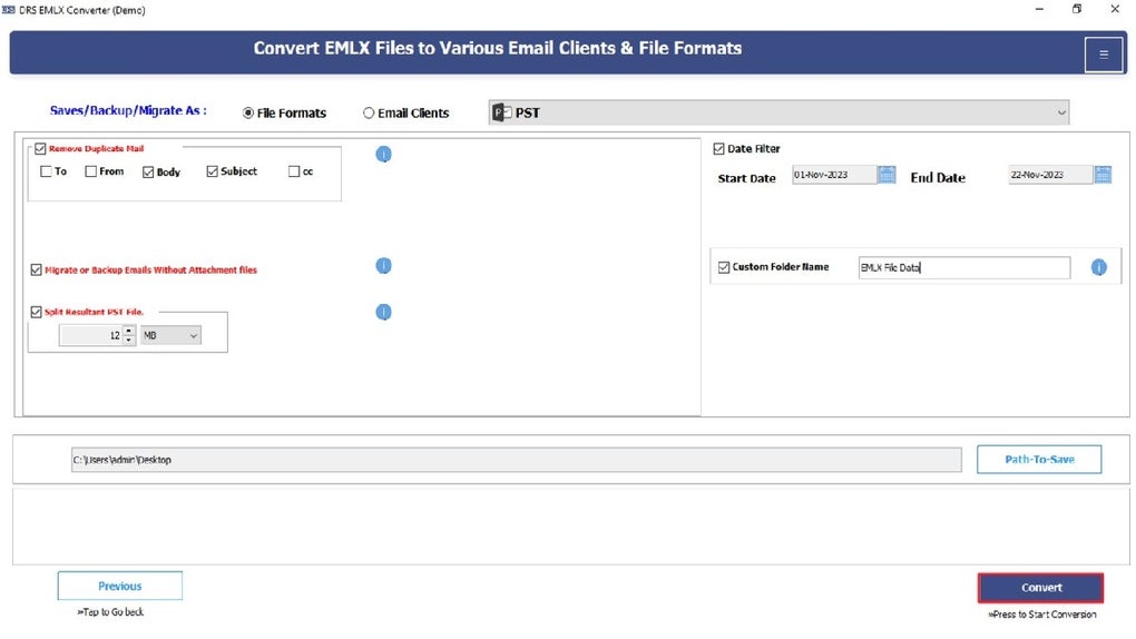 MigrateEmails EMLX Converter Tool - Download