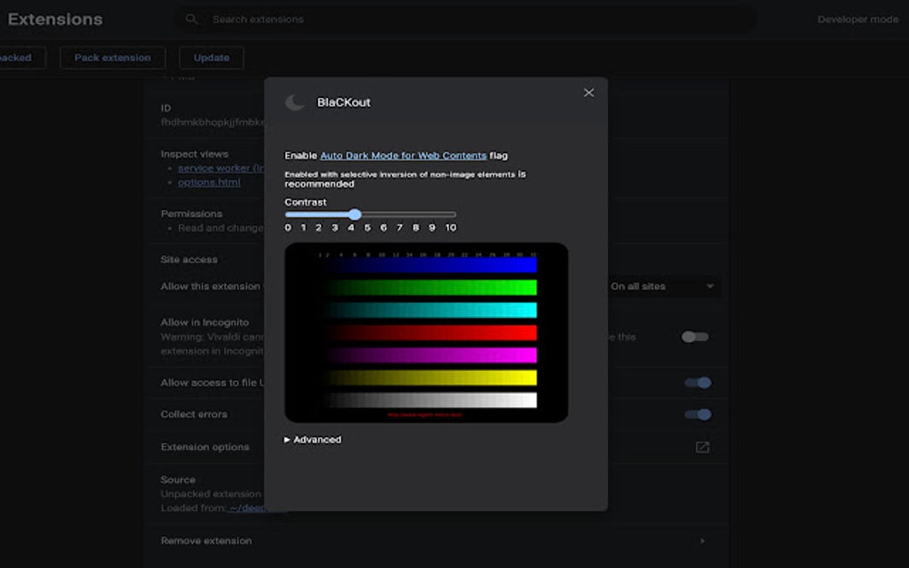 BlaCKout para Google Chrome - Extensión Descargar