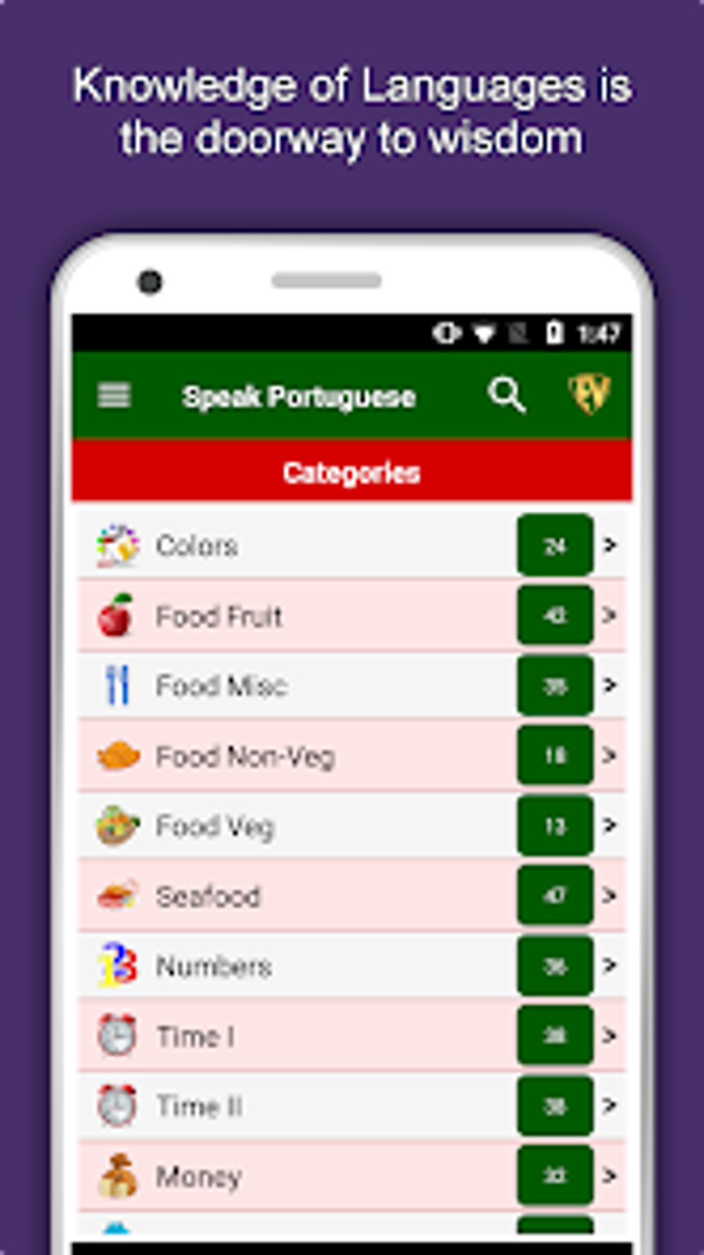 Speak Portuguese : Learn Portu per Android - Download