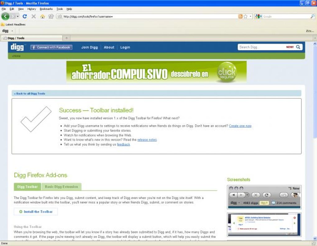 Digg Toolbar - Descargar