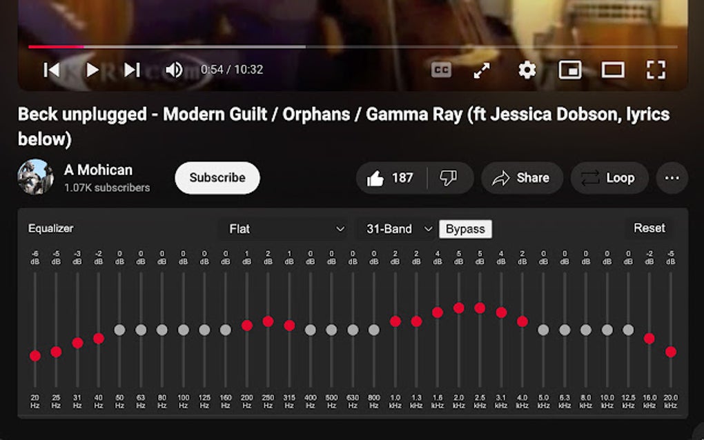 YouTube EQ (Equalizer) Google Chrome 용 - 확장 프로그램 다운로드