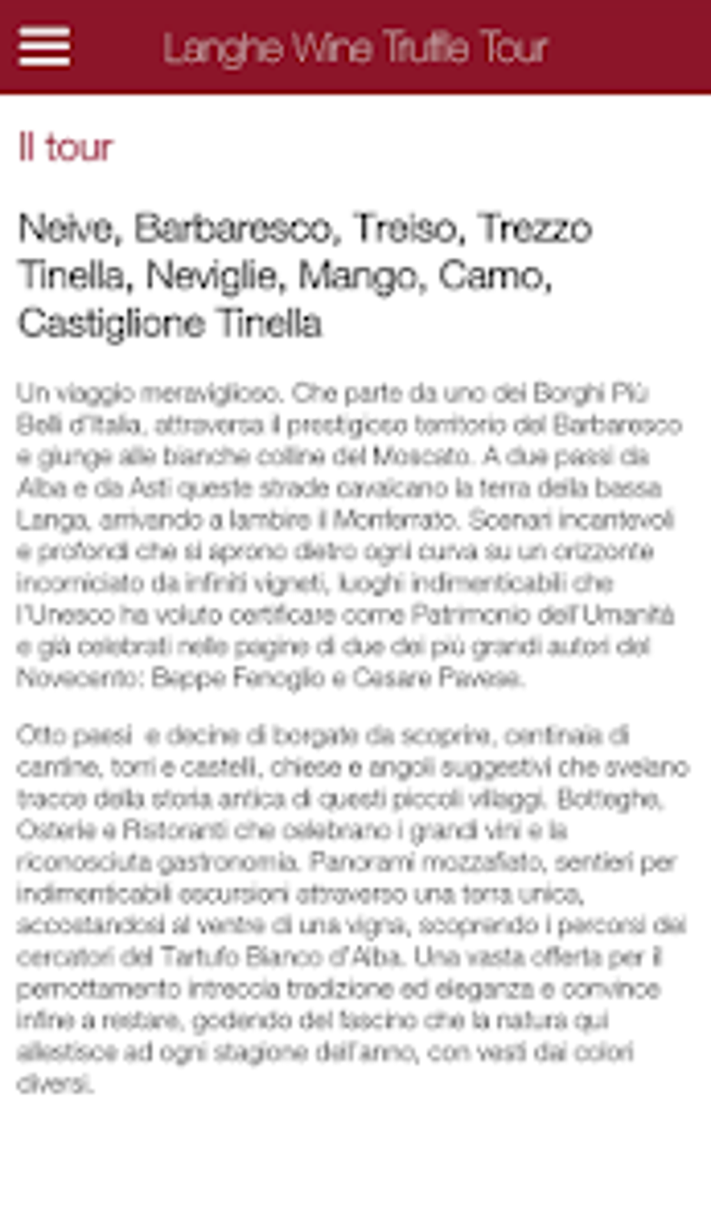 Langhe Wine Truffle Tour para Android - Descargar