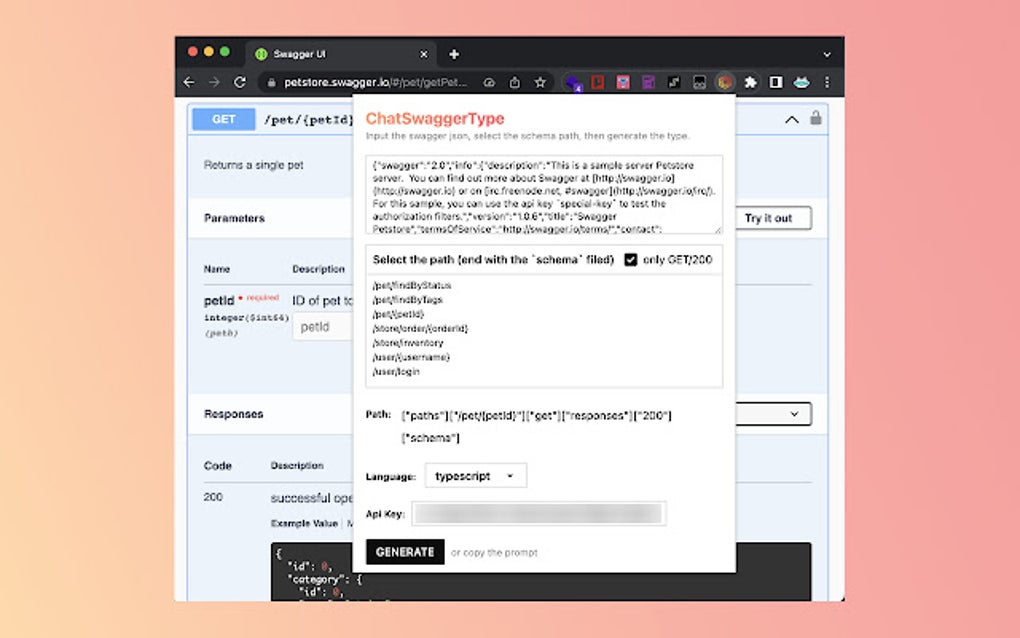 ChatSwaggerType para Google Chrome - Extensión Descargar