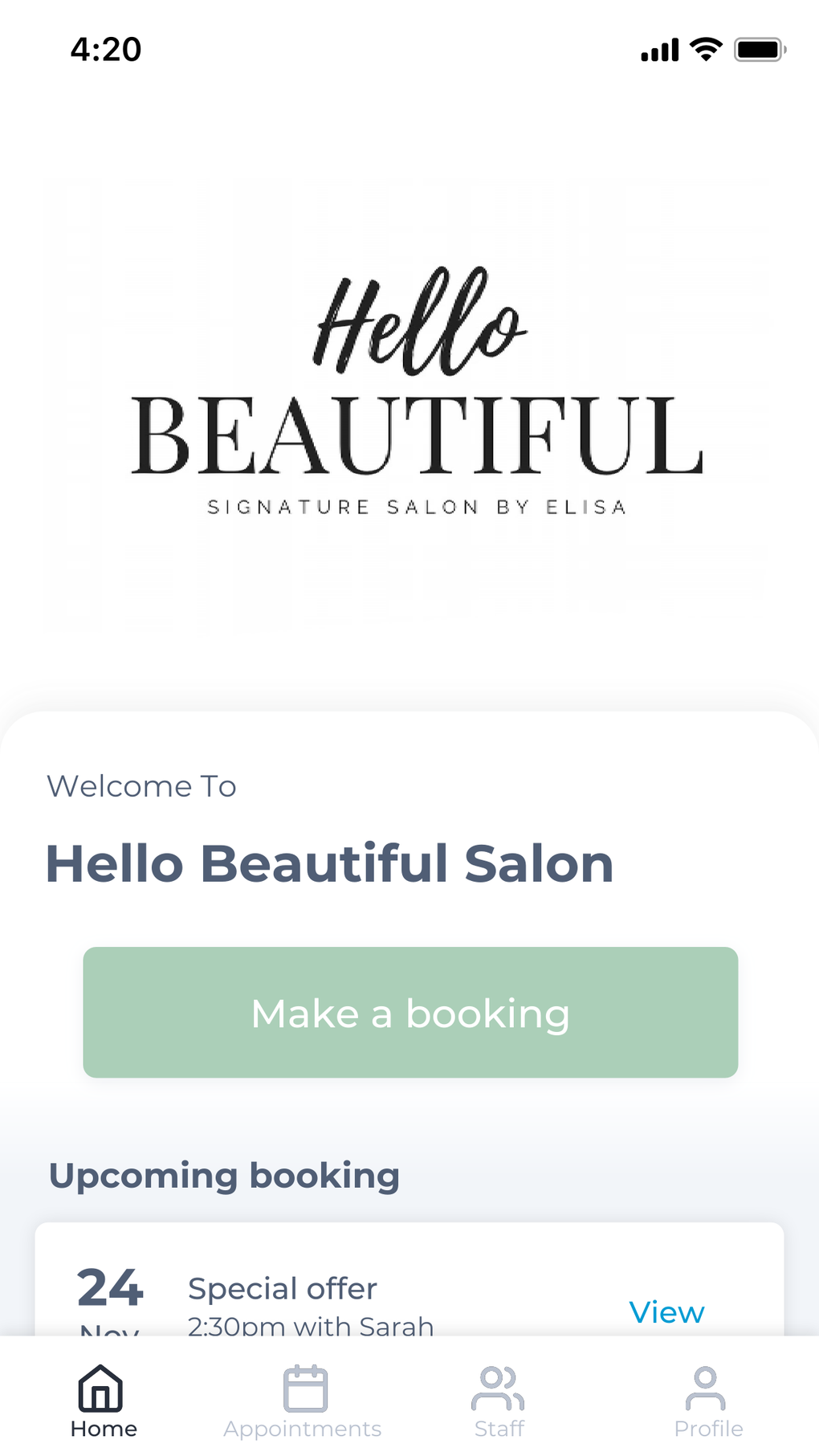 Hello Beautiful Salon for iPhone - Download