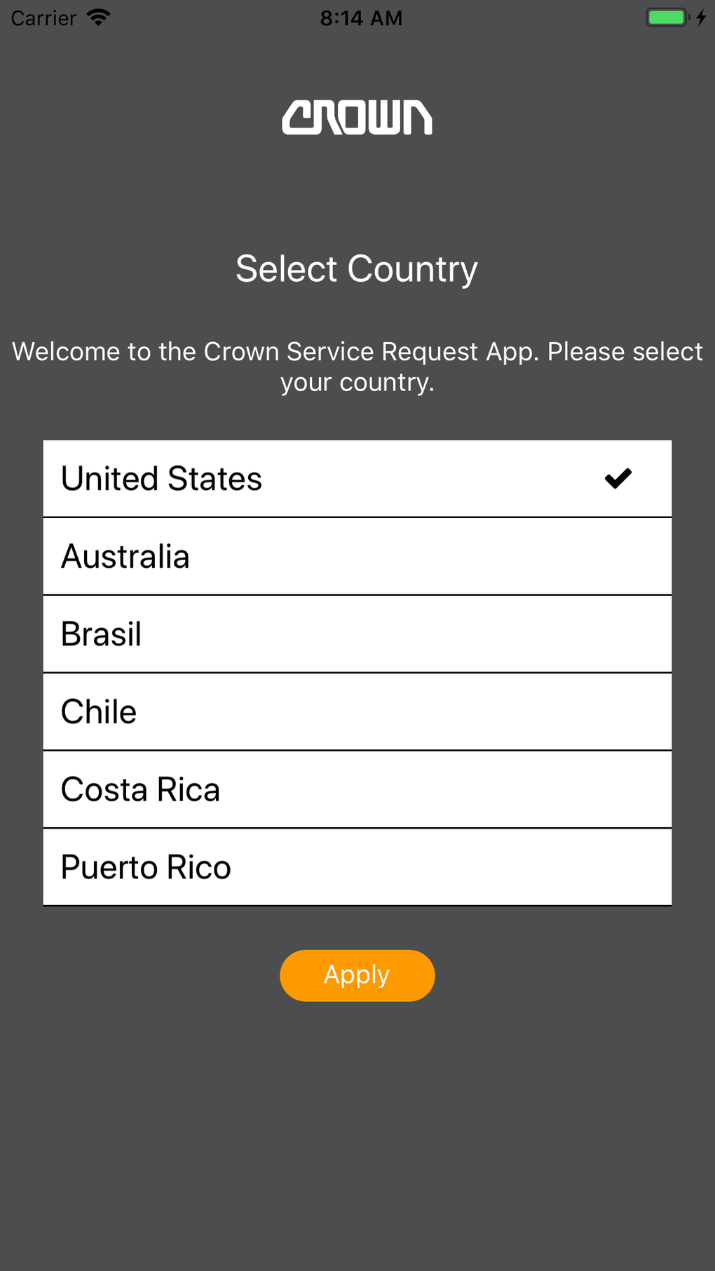 Crown Service Request for iPhone - Download