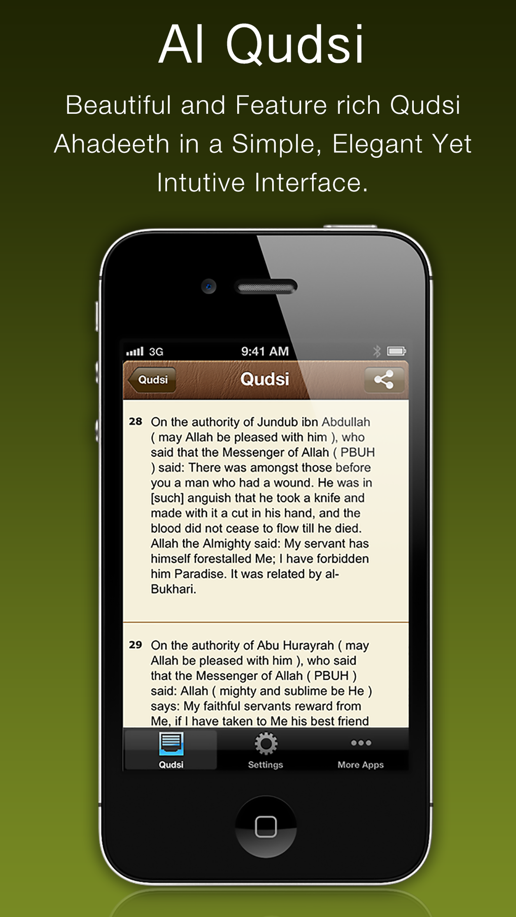 Al Hadith Al Qudsi for iPhone - Download
