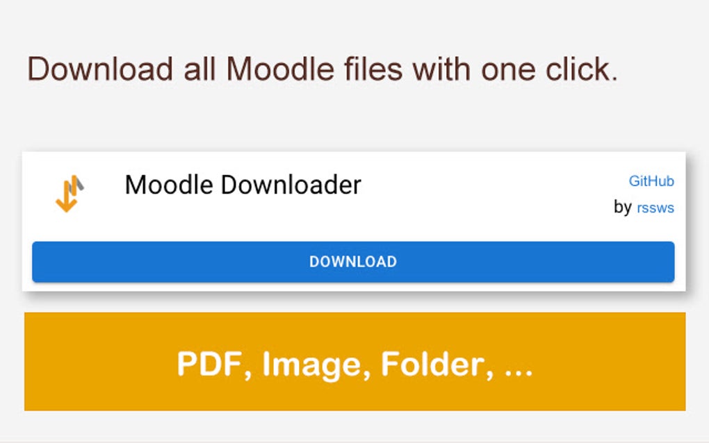 Moodle Downloader Google Chrome 용 - 확장 프로그램 다운로드