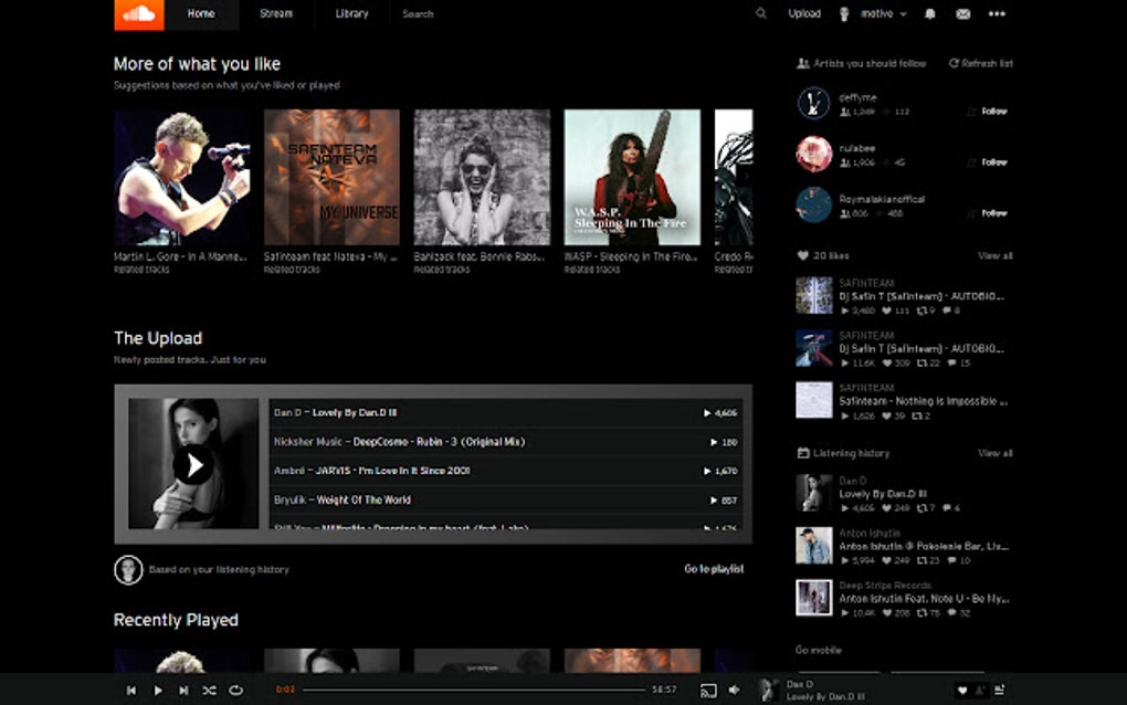 SoundCloud DeepDark for Google Chrome - Extension Download