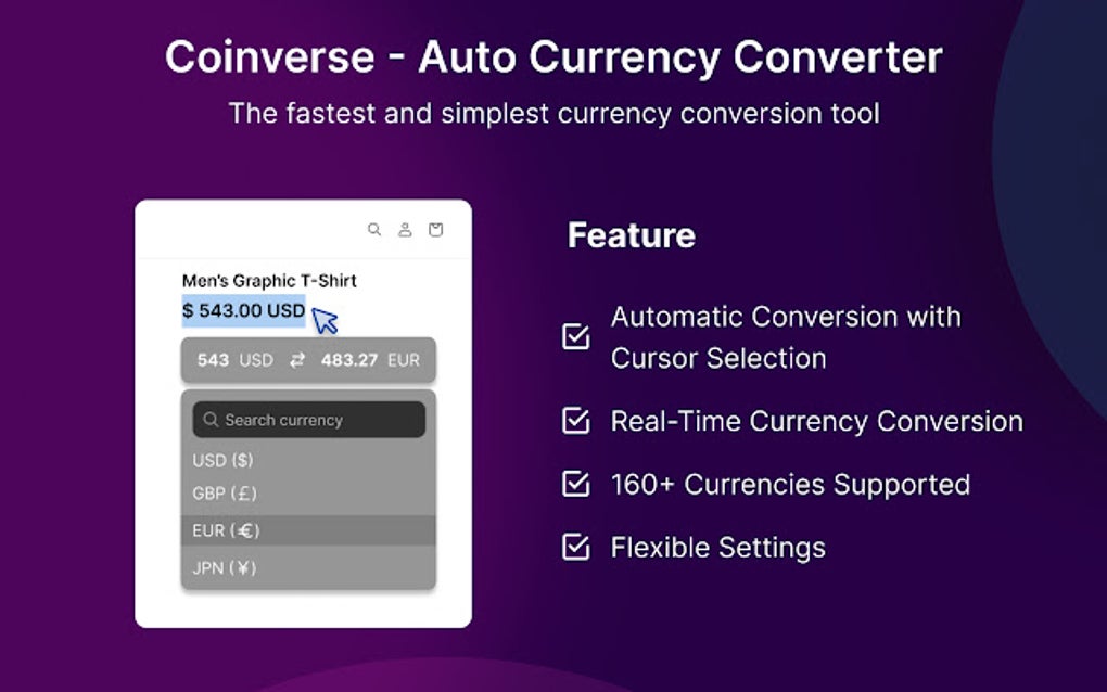 Coinverse: Instant Currency Converter for Google Chrome - Extension ...