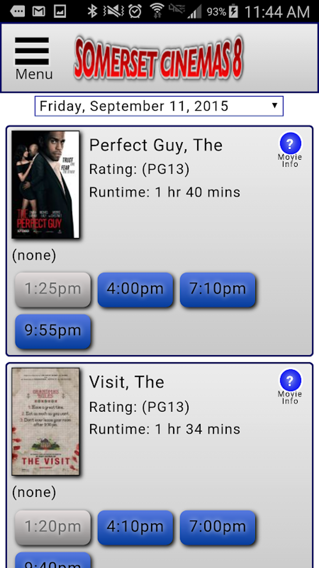 Somerset Cinemas APK สำหรับ Android - ดาวน์โหลด