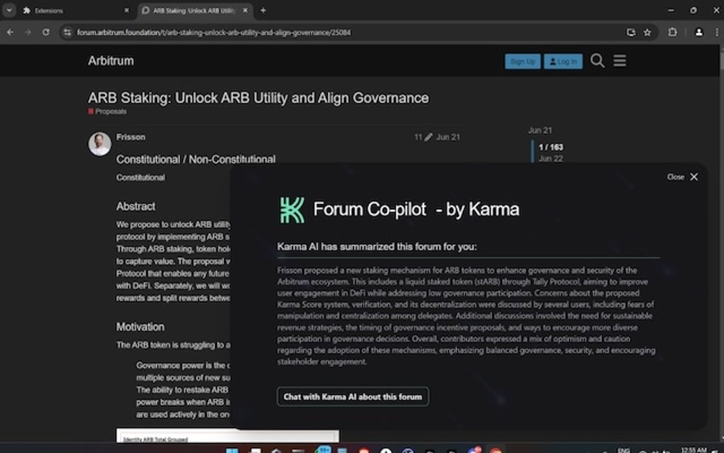 karma-dao-proposal-summarizer-plugin Google Chrome 용 - 확장 프로그램 다운로드
