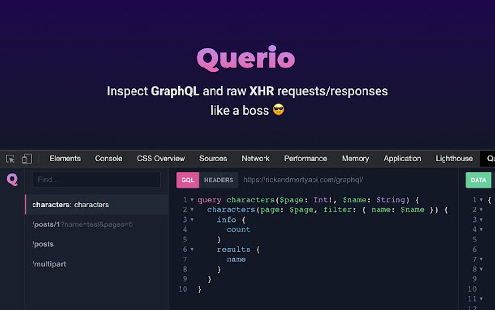 Querio - GraphQL and XHR requests inspector for Google Chrome ... Querio - GraphQL and XHR requests inspector for Google Chrome ...