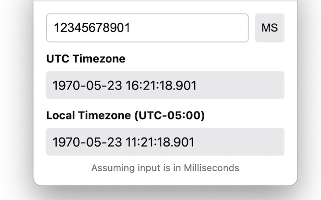 Unix Timestamp Converter for Google Chrome - Extension Download