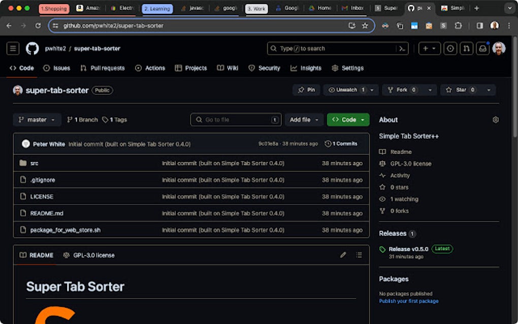 Super Tab Sorter for Google Chrome - Extension Download