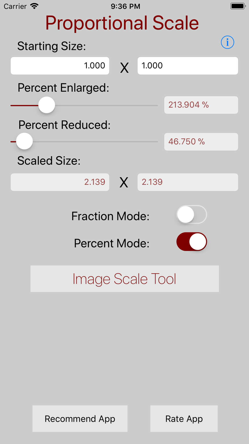 Proportional Scale cho iPhone - Tải về