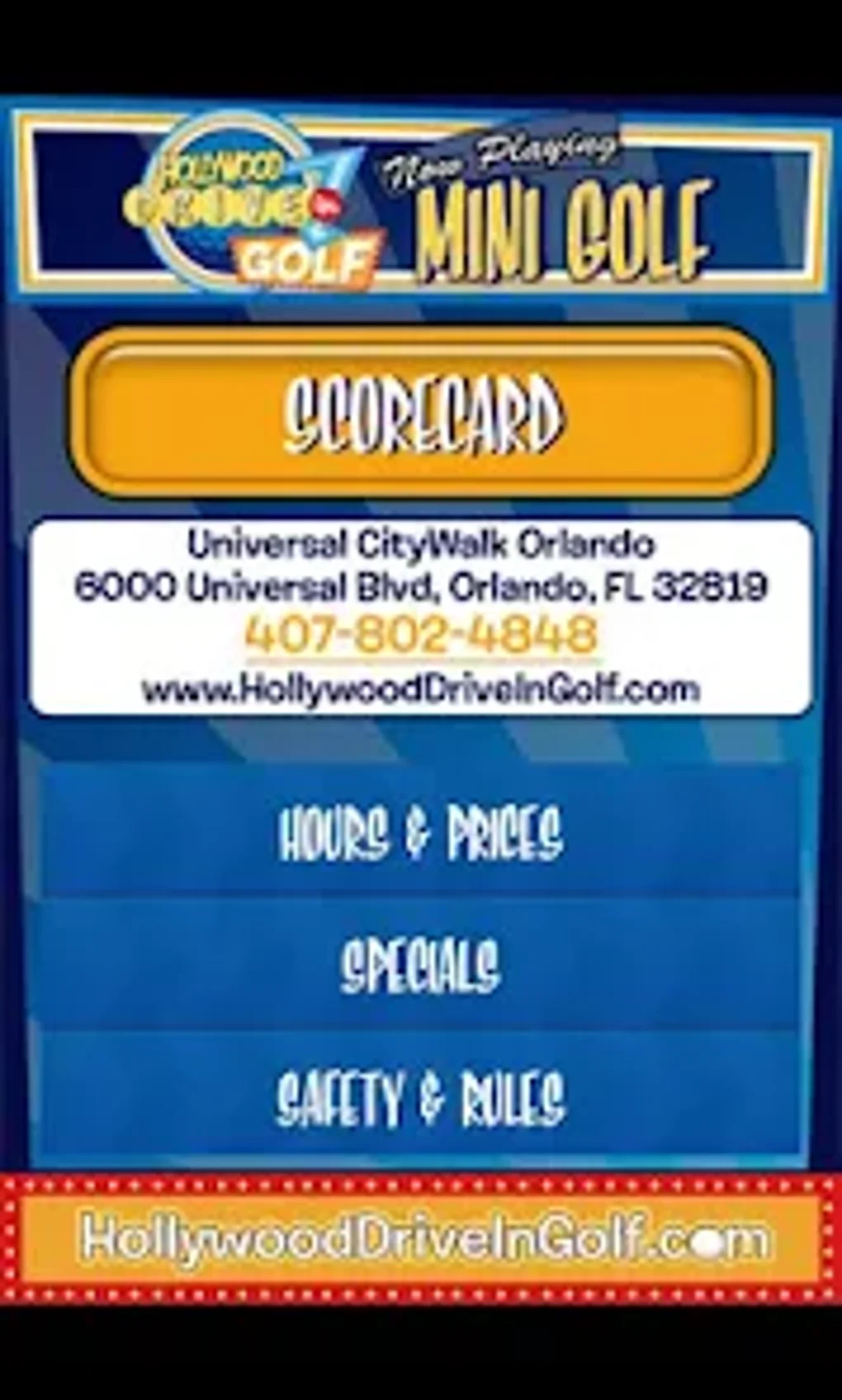 Hollywood Drive-In Golf para Android - Descargar