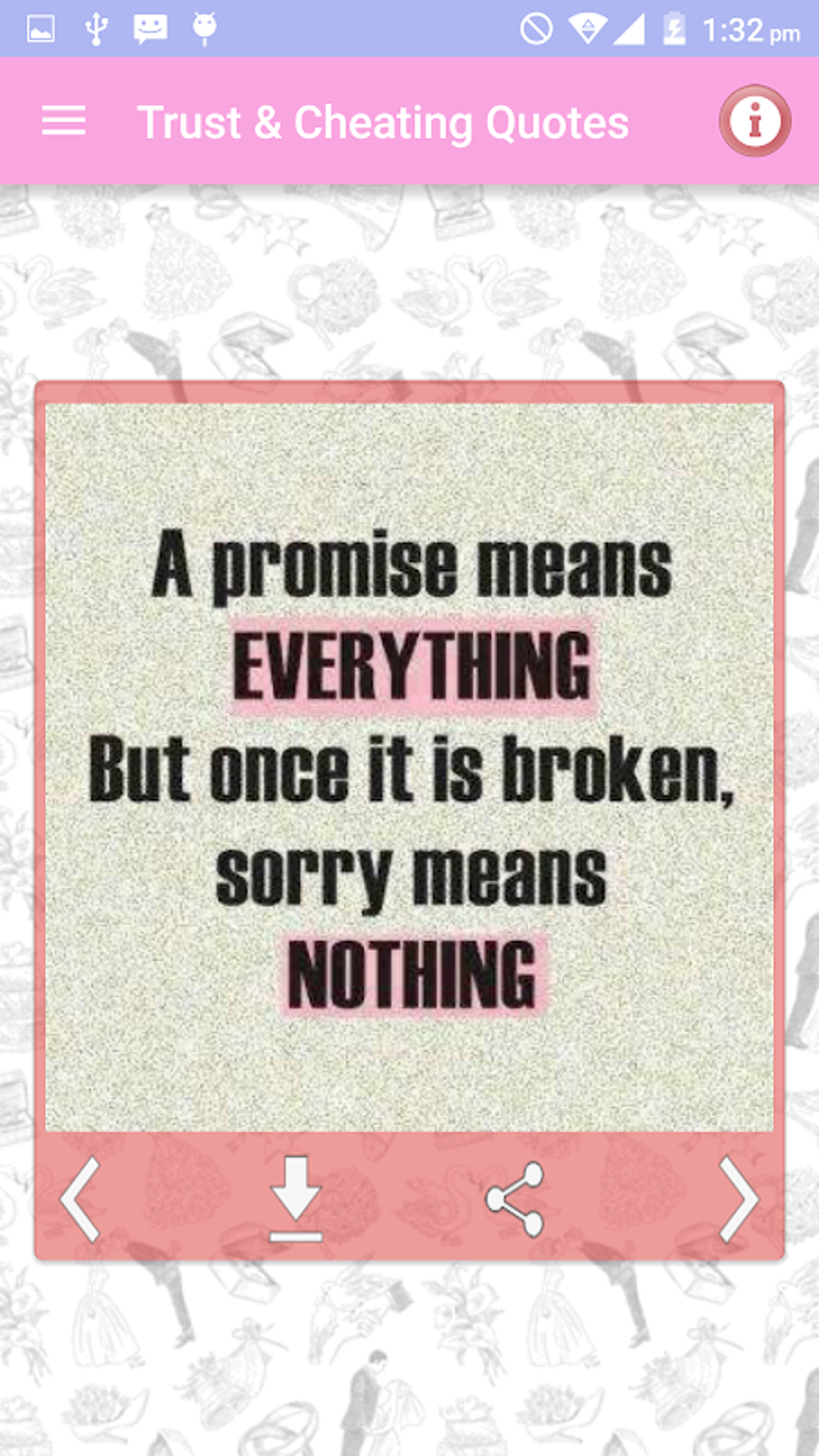 Trust & Cheating Quotes Images APK per Android - Download