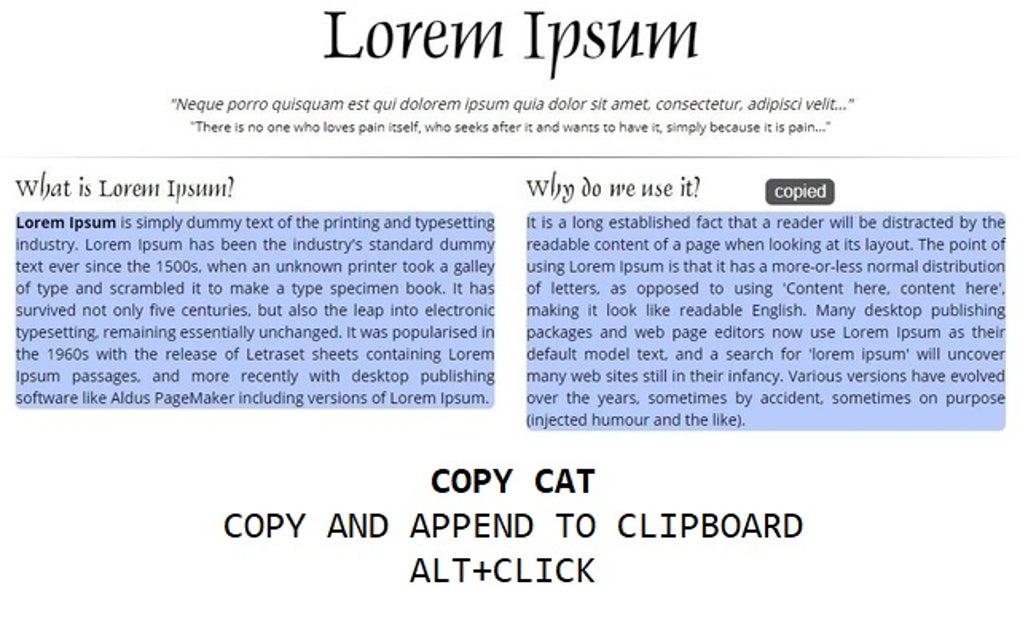 Copy Cat for Google Chrome - Extension Download
