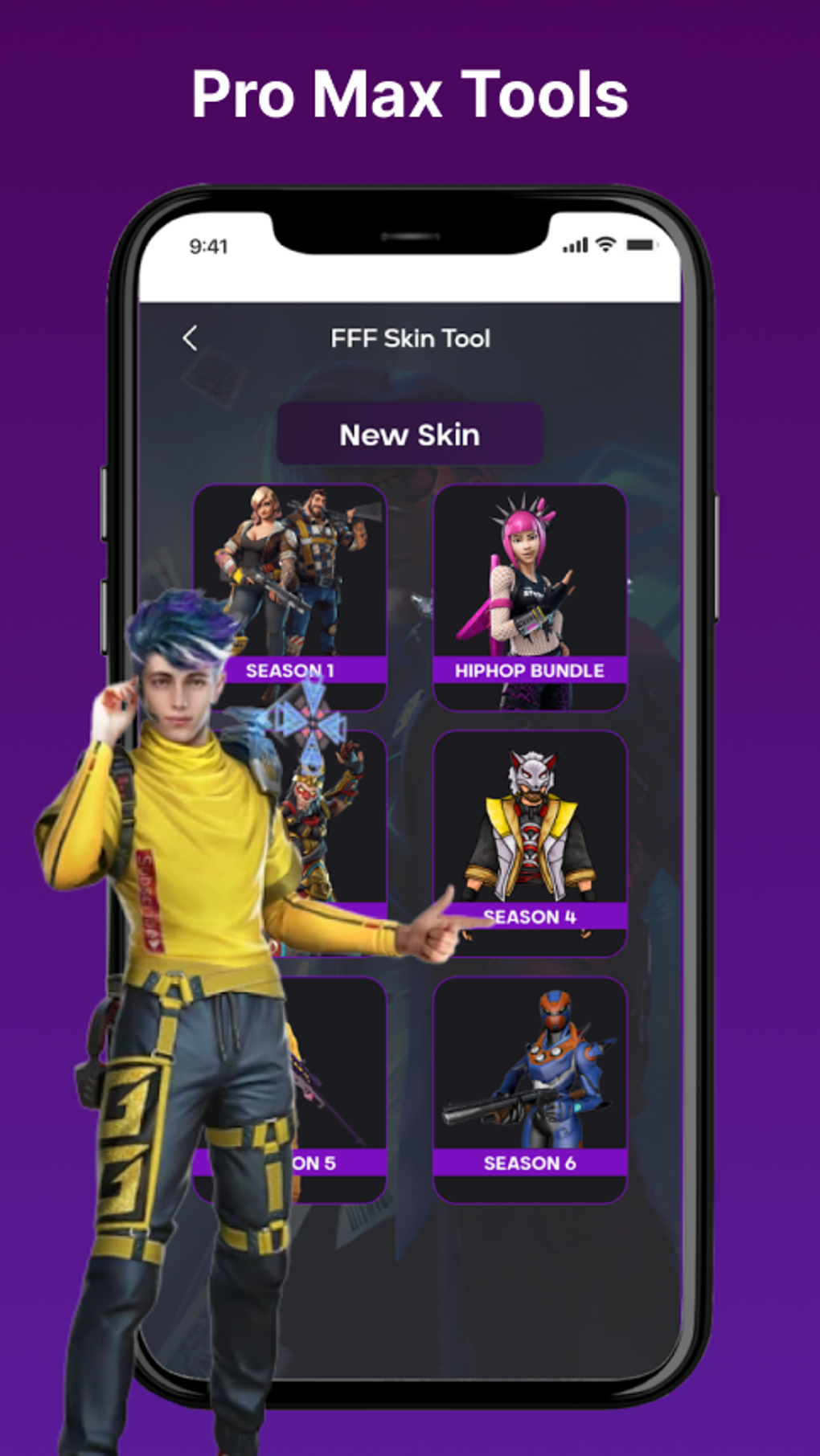 FFF FF Skin Tool Emote Bundle para Android - Descargar