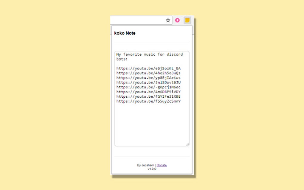 koko Note per Google Chrome - Estensione Download