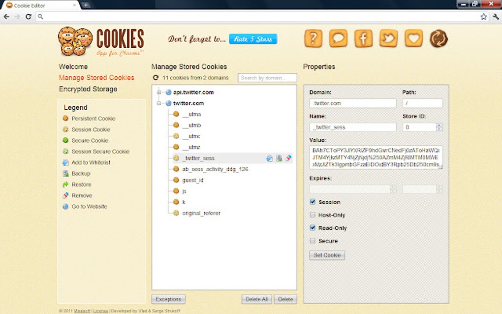 Cookie Editor para Google Chrome - Extensión Descargar