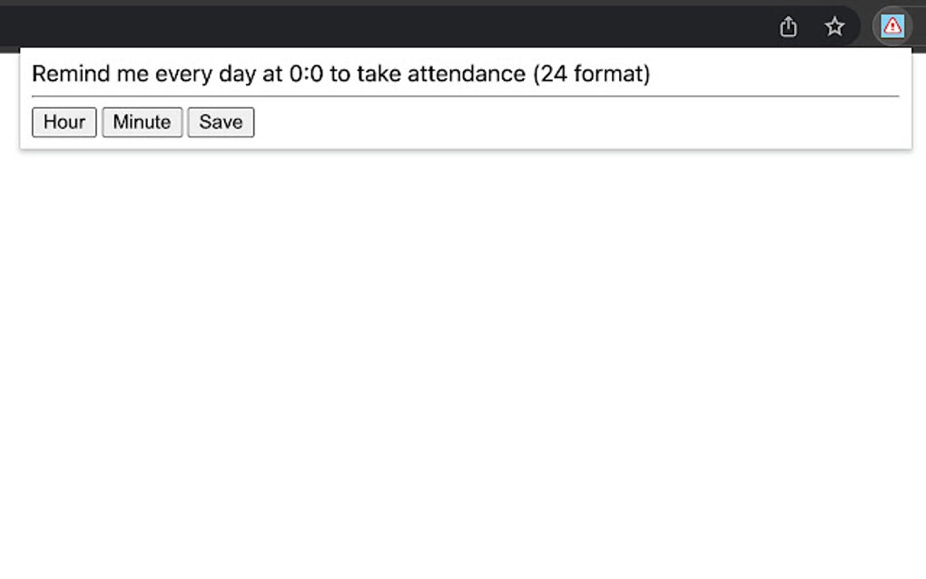 Attendance Reminder Google Chrome 용 - 확장 프로그램 다운로드