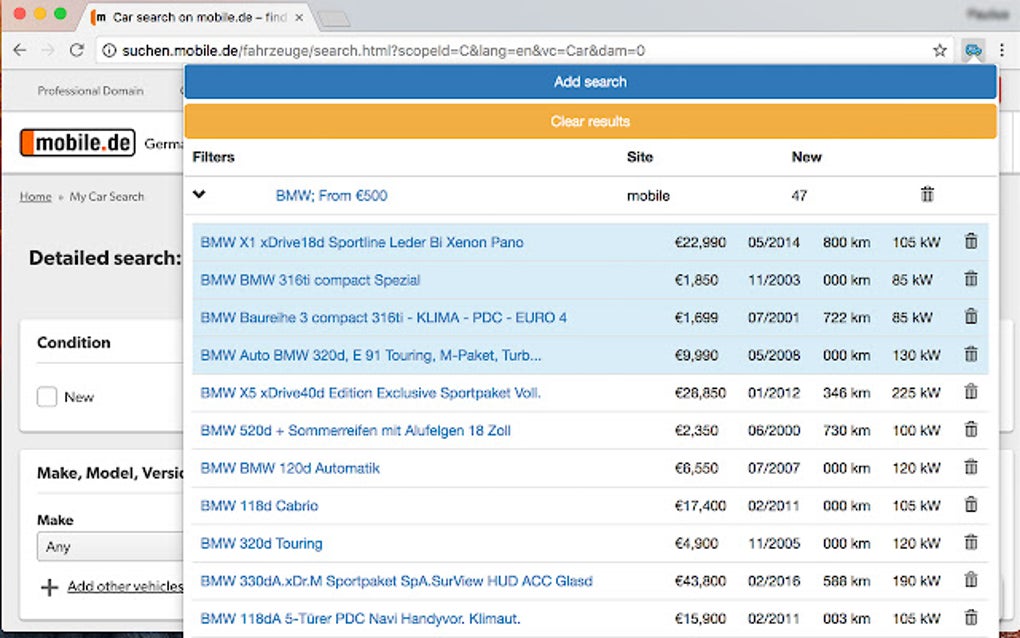Easy Car Search para Google Chrome - Extensión Descargar