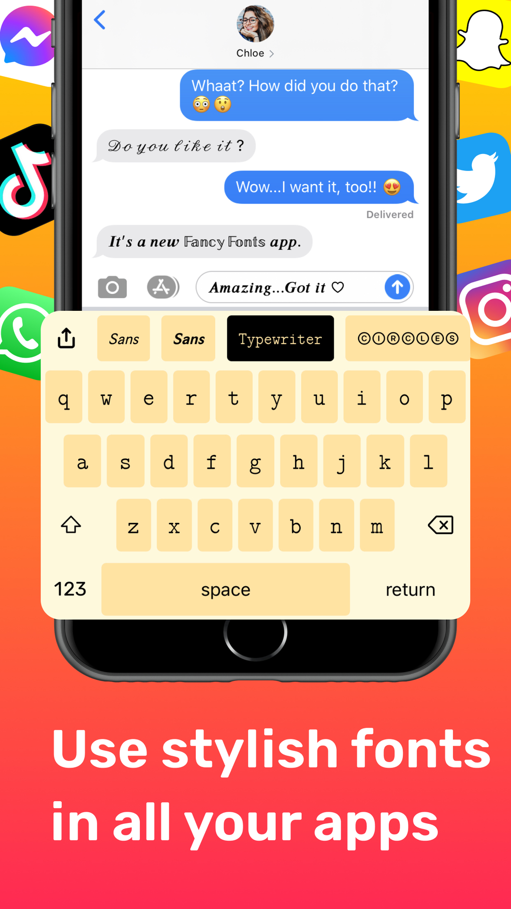 Fancy Fonts Aesthetic Keyboard for iPhone - Download