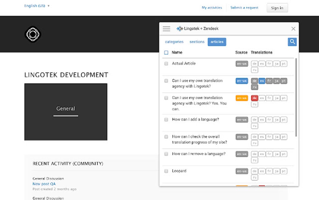 Lingotek Marketplace Extension (legacy) para Google Chrome - Extensión Descargar