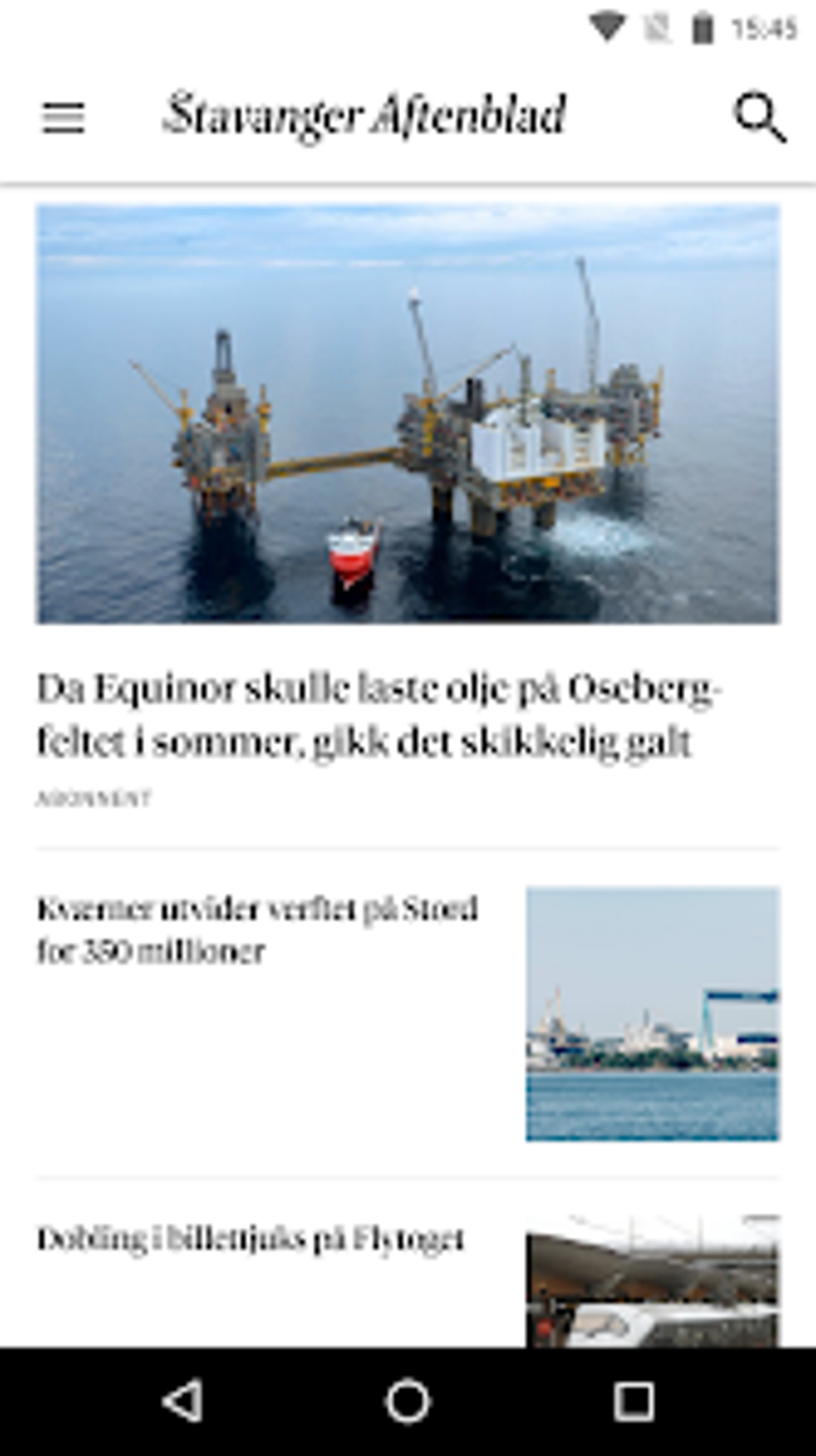Stavanger Aftenblad para Android - Download