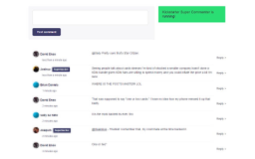 Kickstarter Super Commenter for Google Chrome - Extension Download