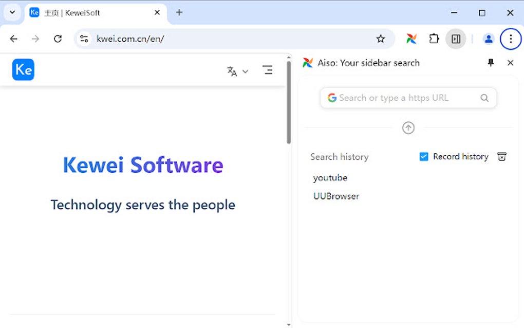 Aiso: Your sidebar search Google Chrome 용 - 확장 프로그램 다운로드